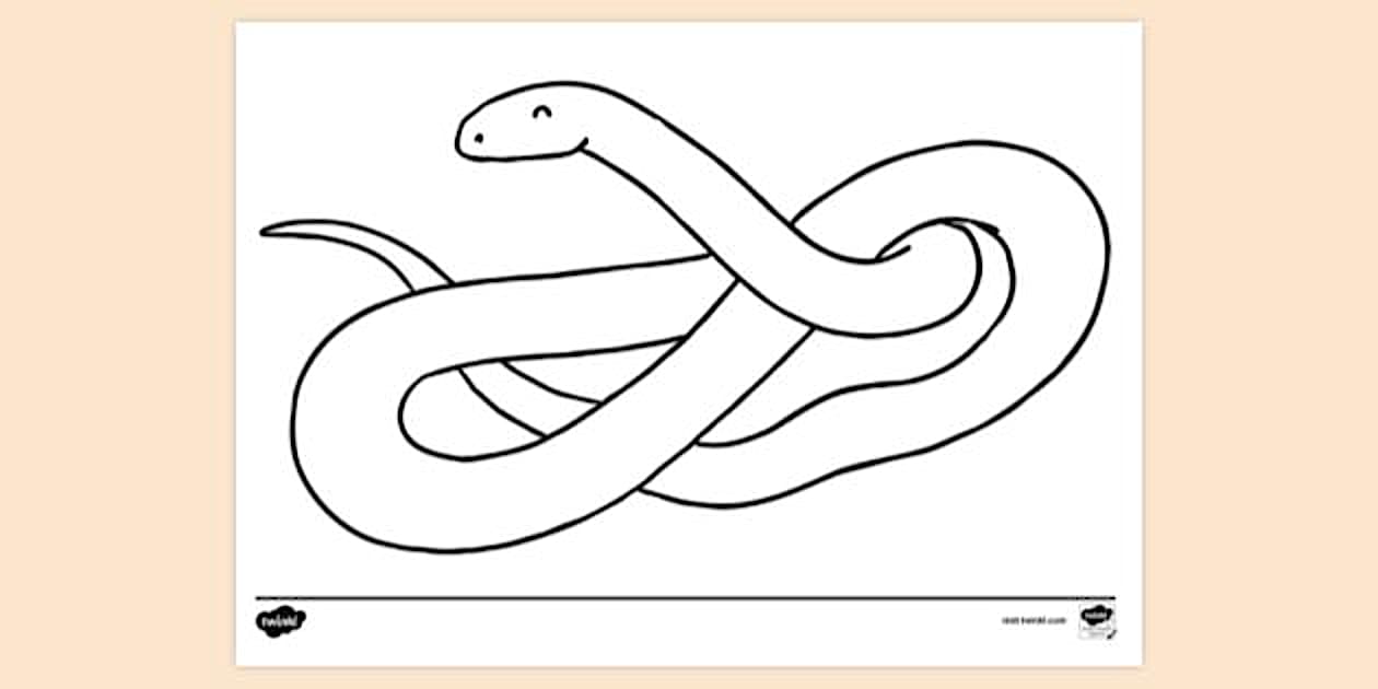 Snake Colouring Sheet | Colouring Sheets (teacher made)