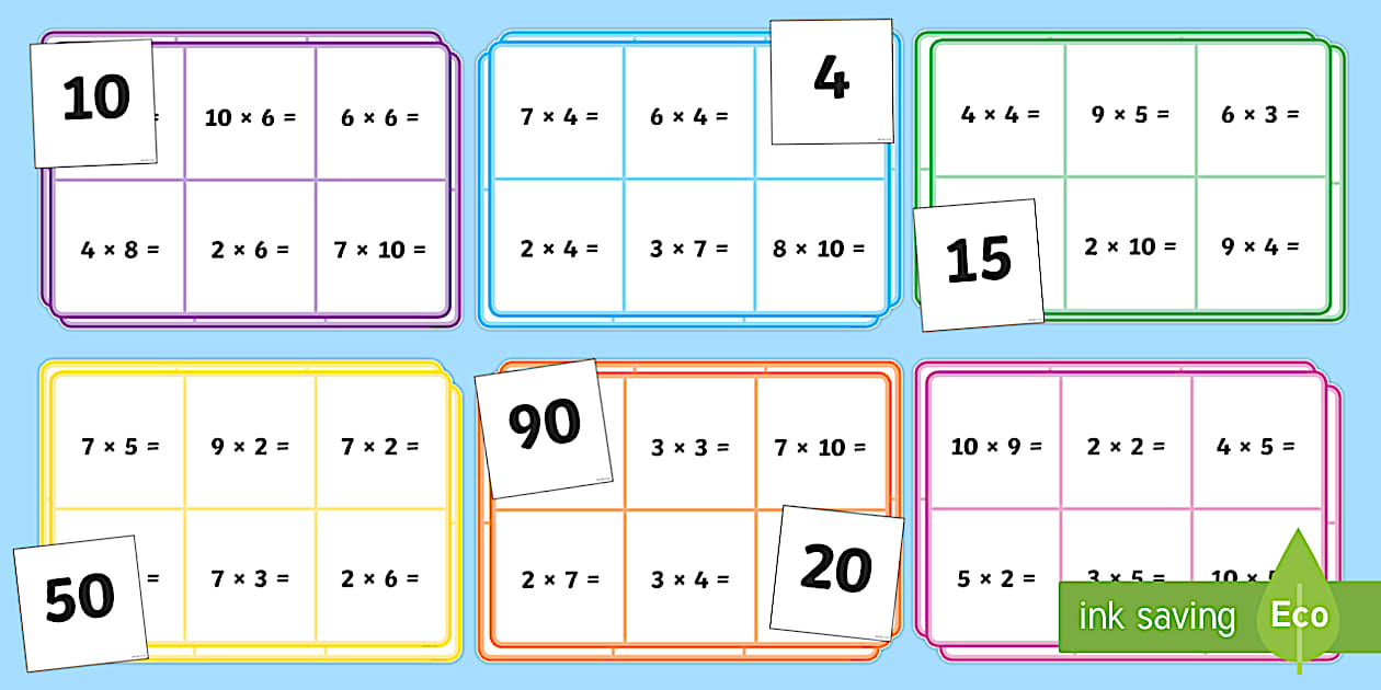 Multiplication Bingo: 2, 3, 4, 5 and 10 (Teacher-Made)