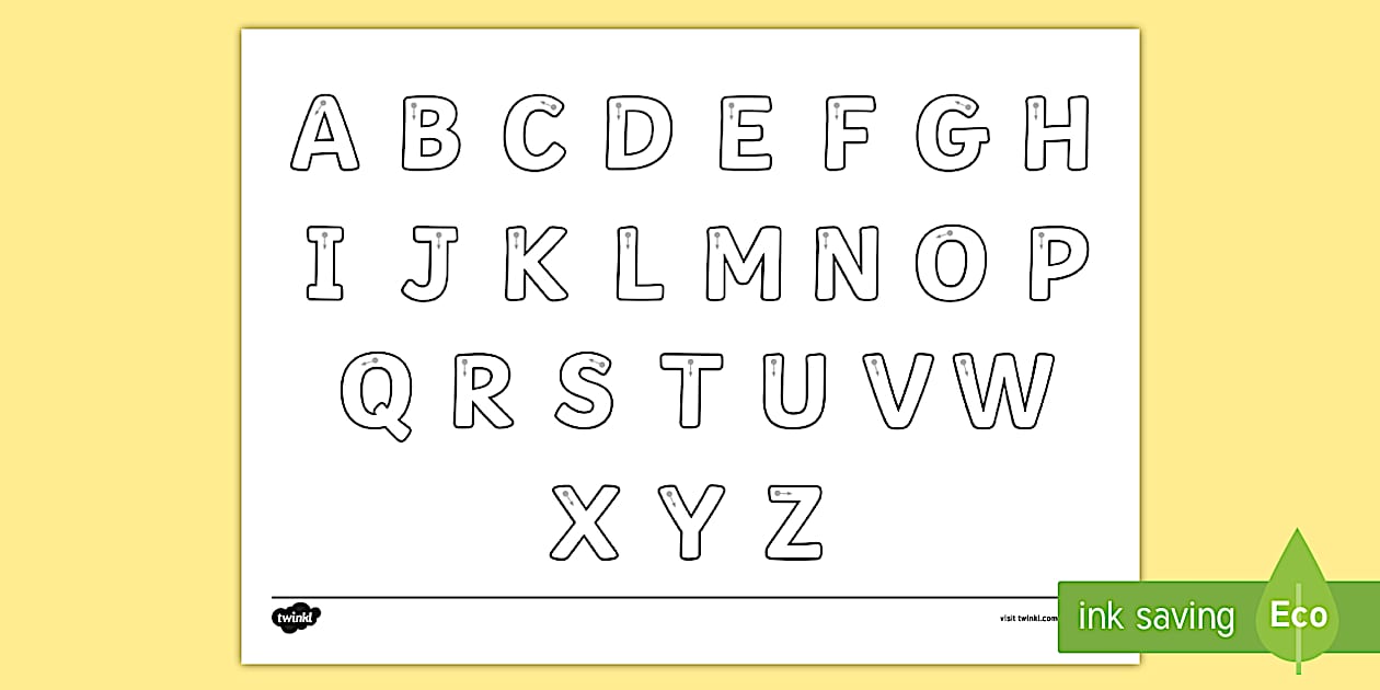 Letter Formation Capital Alphabet Writing Worksheet - Twinkl