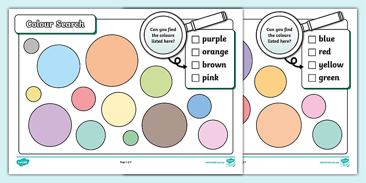 Colour Search Activity (teacher made) - Twinkl