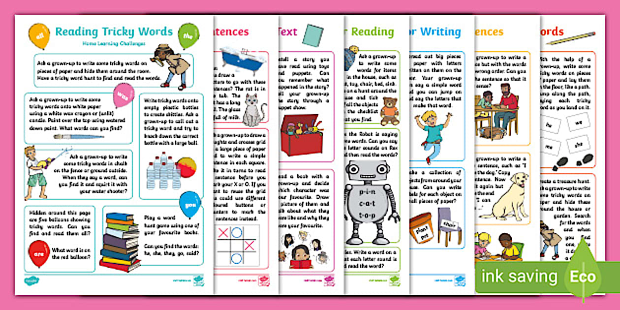 EYFS Literacy ELG Home Learning Challenges Pack - Twinkl