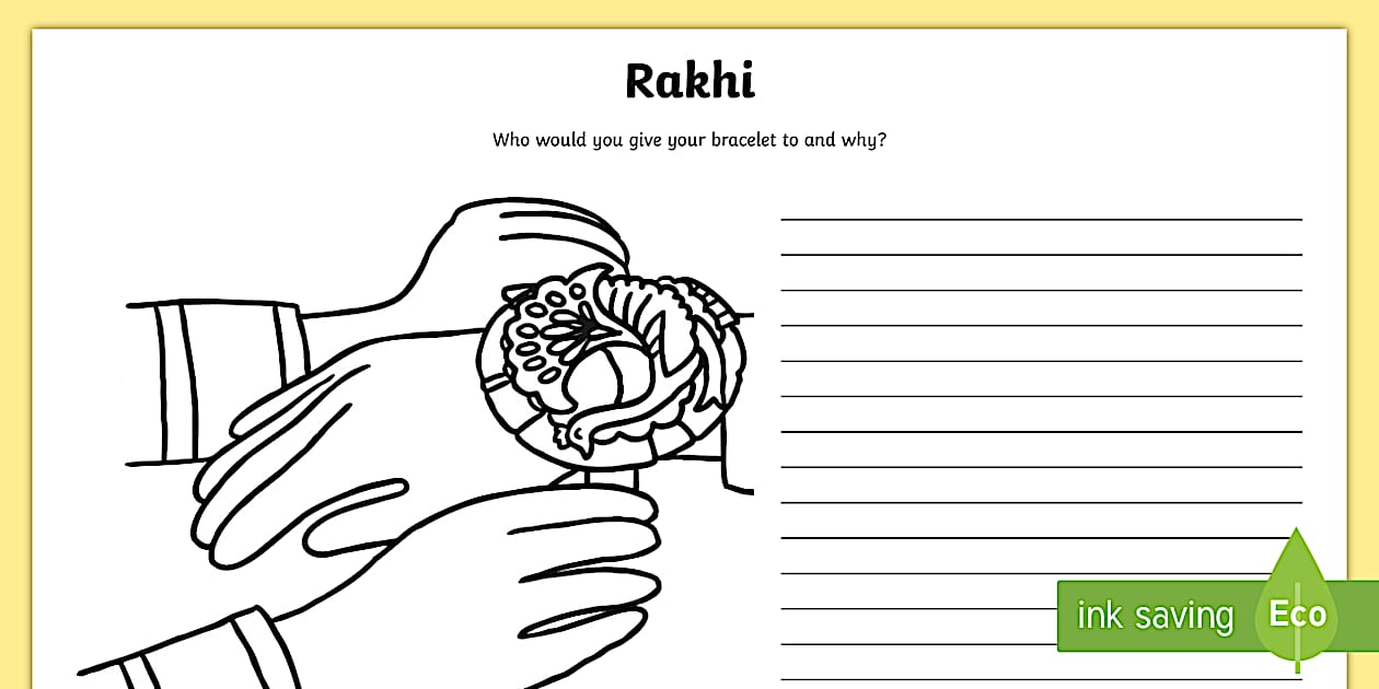 Rakhi Bracelet Gift Worksheet - Primary Resources - Twinkl