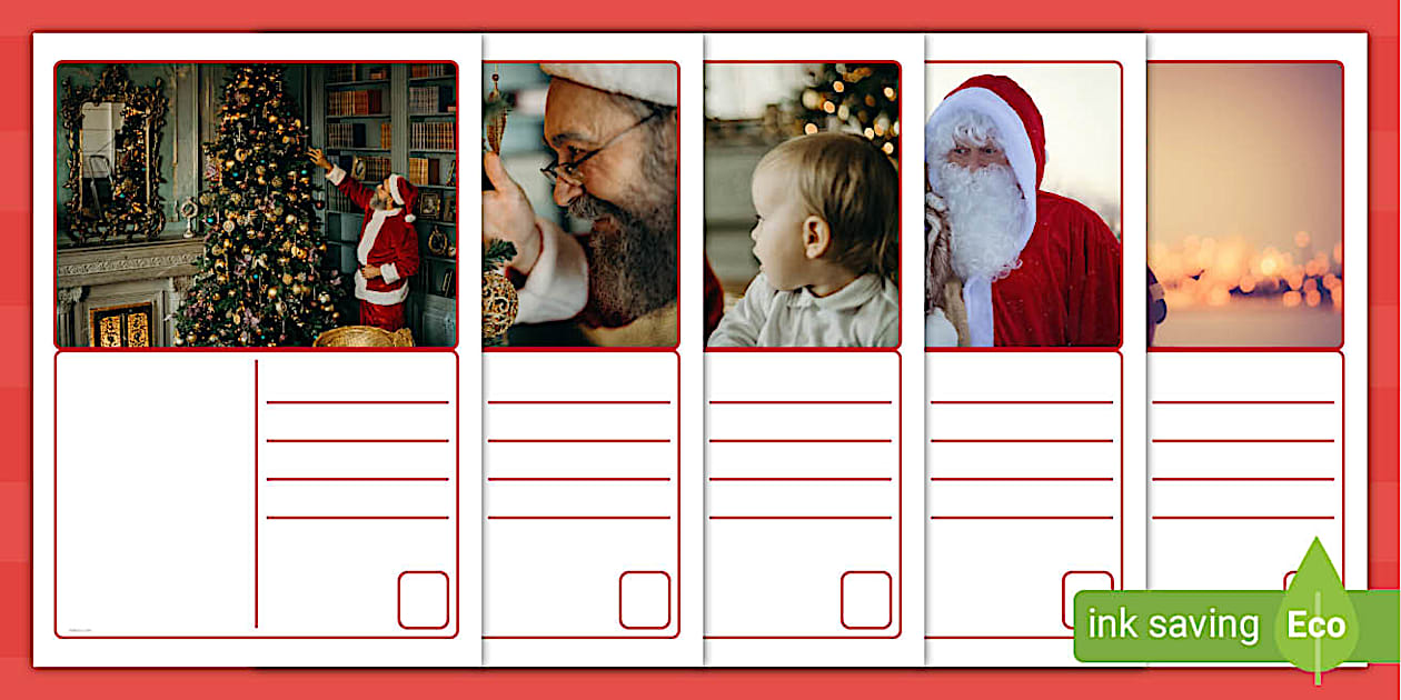 Santa Postcards | Twinkl Santa Postcards | Writing Postcards