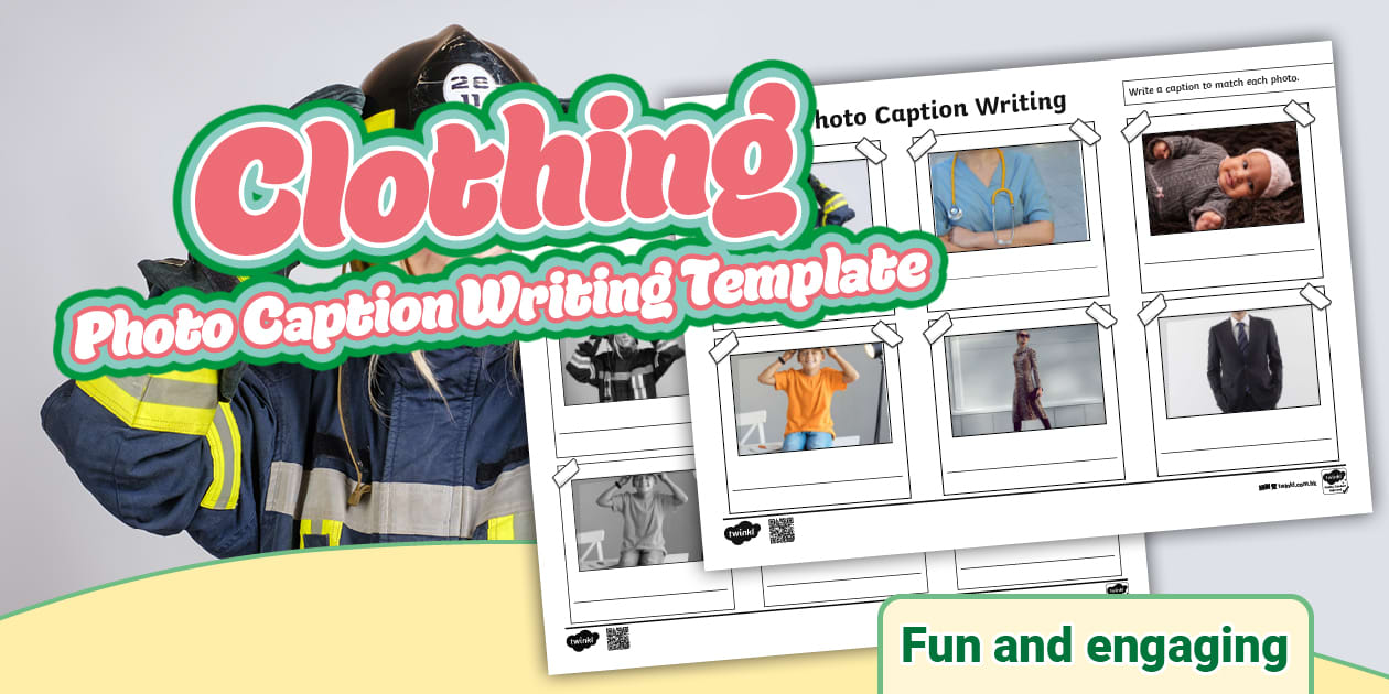Clothing Photo Caption Writing Template