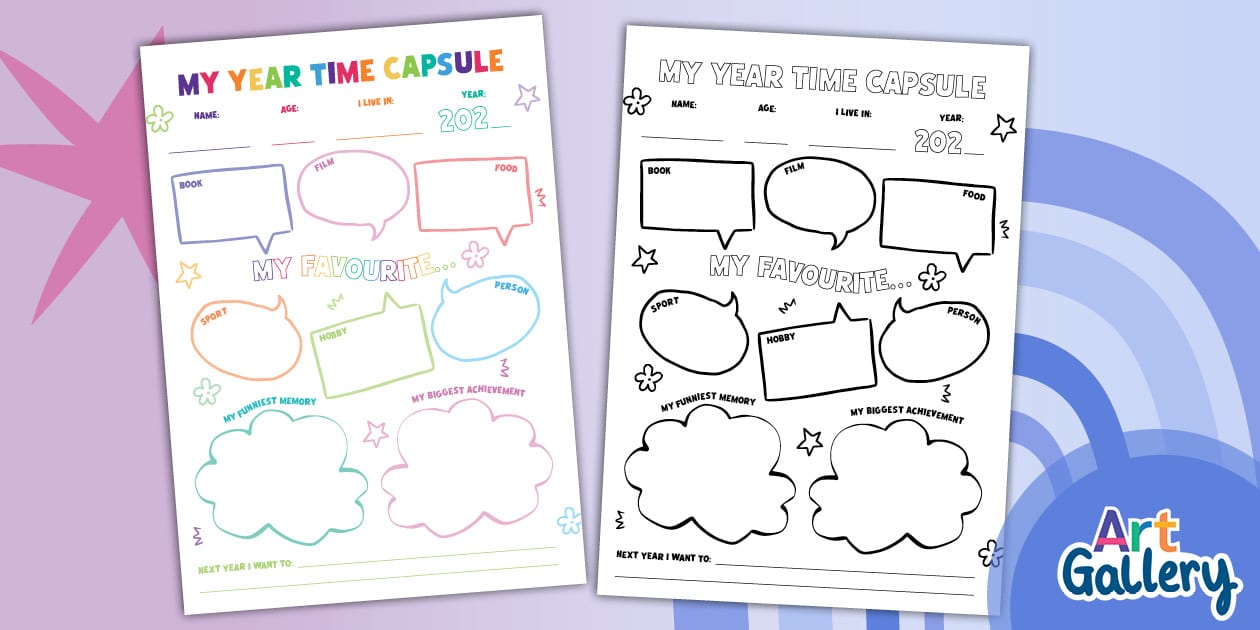 My Year Time Capsule (Teacher-Made) - Twinkl