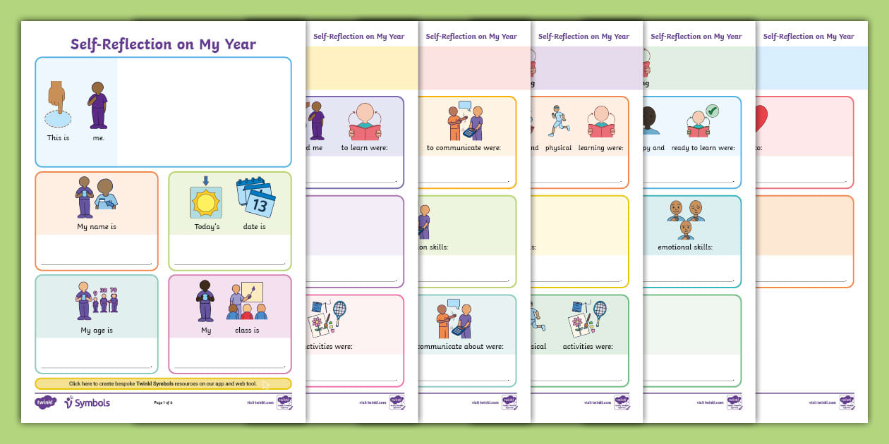 Twinkl Symbols: Self-Reflection on My Year - EHCP Review