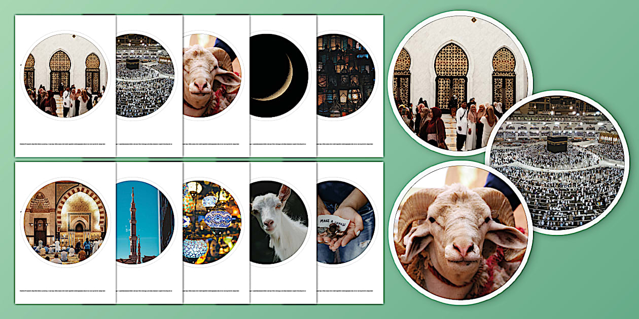 Eid al-Adha Circle Display Photo Cut-Outs (Teacher-Made)