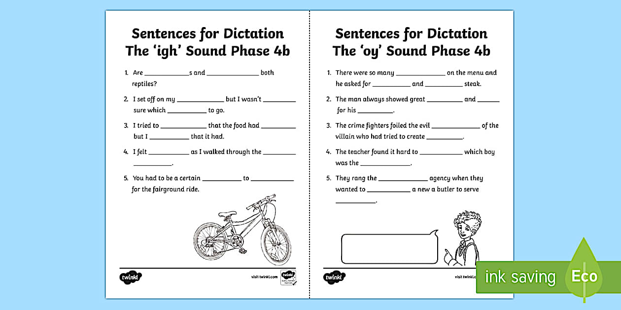 igh & oy Sound Worksheet - NI Phase 4b Phonics - Twinkl