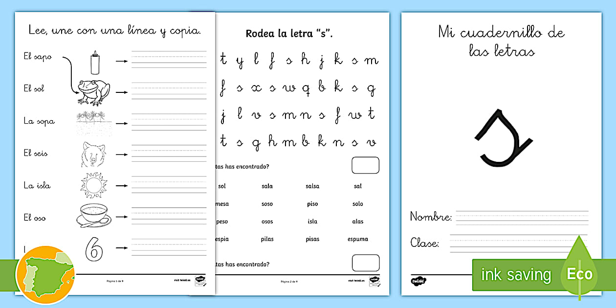 Cuadernillo de lecto: La S (teacher made) - Twinkl