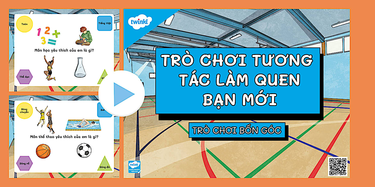 PowerPoint Trò Chơi Tương Tác 4 Góc Chủ Đề Trở Lại Trường