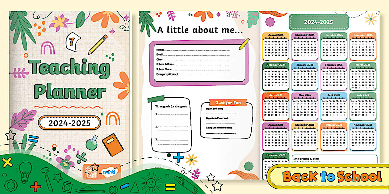 2024-2025 Teacher planner (teacher made) - Twinkl