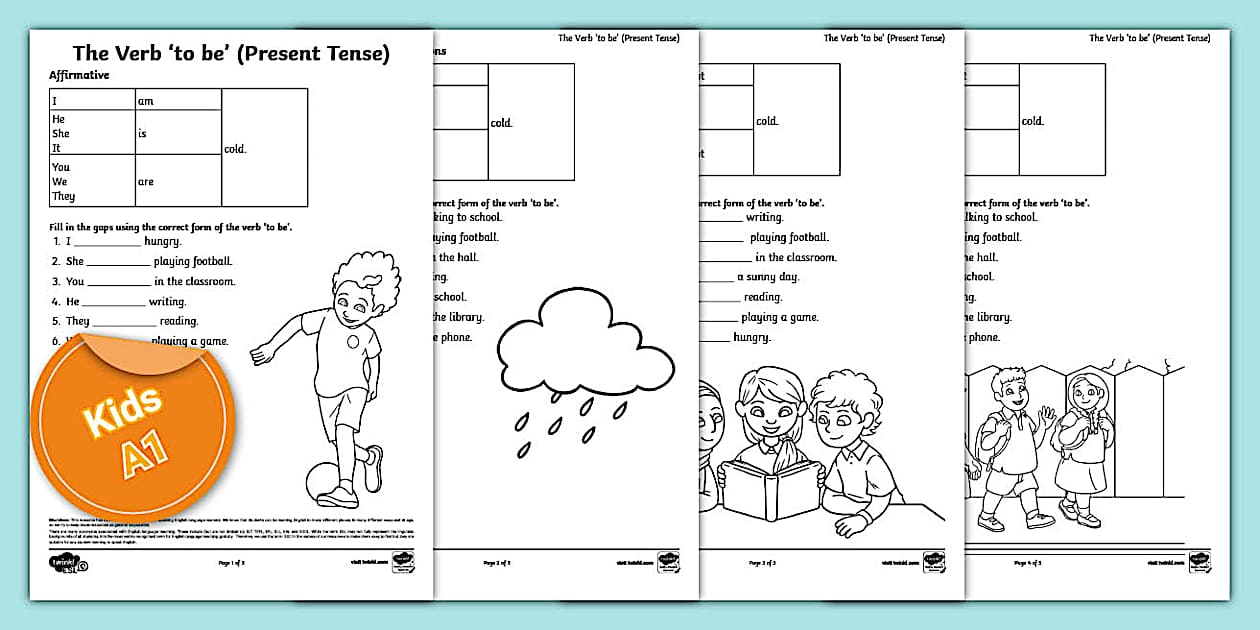 The Verb 'To Be' Grammar Worksheet (Present Tense)