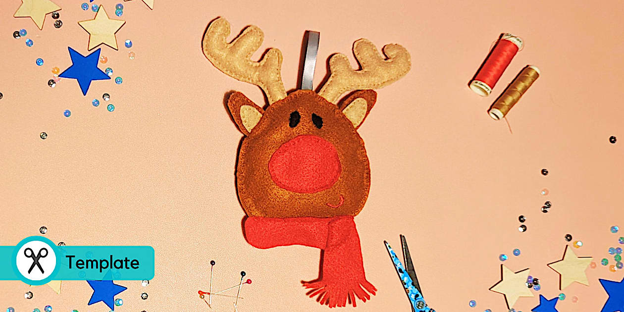 Make your own felt reindeer craft decoration this Christmas.