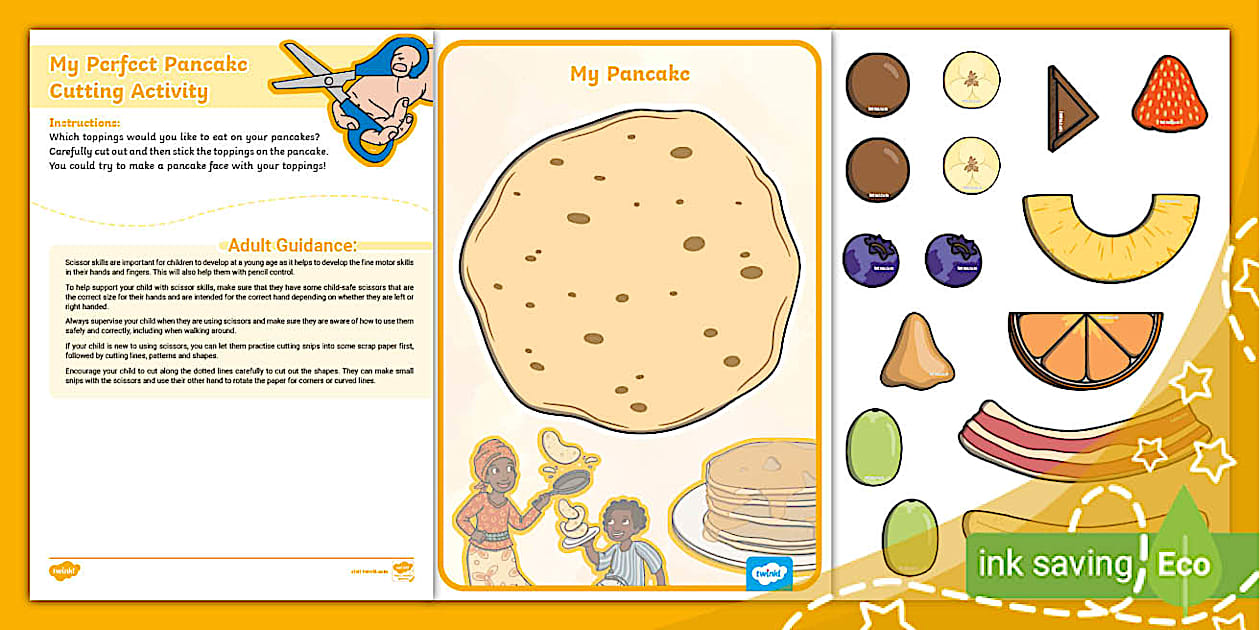 Pancake Cutting Activity | Parent Scissor Skills Resource