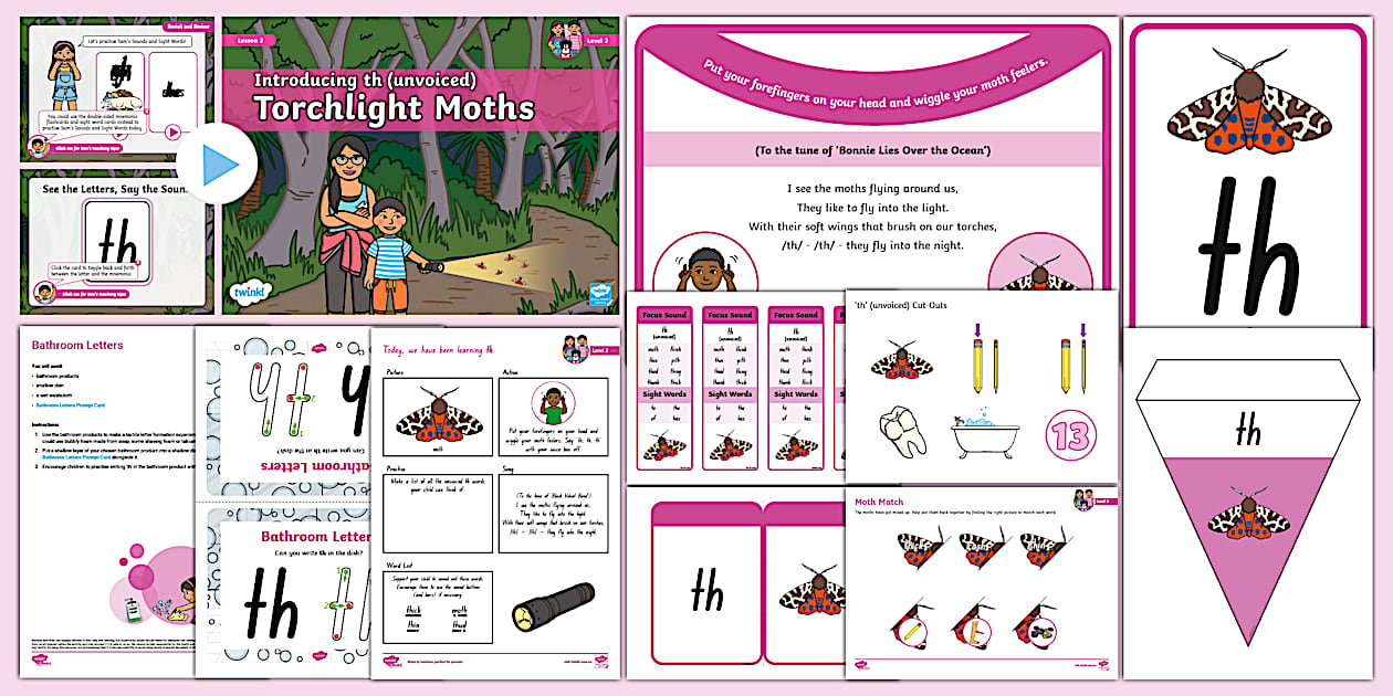 Twinkl Phonics Level 3 Week 3 Lesson 2 Pack: 'th' (unvoiced)