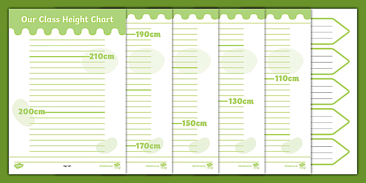 Height Chart with Class Labels (Teacher-Made) - Twinkl