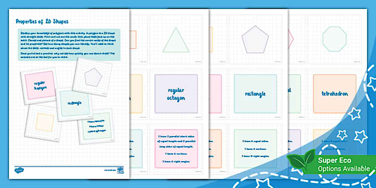 👉 2D Shapes: What am I? (Ages 7 - 8)