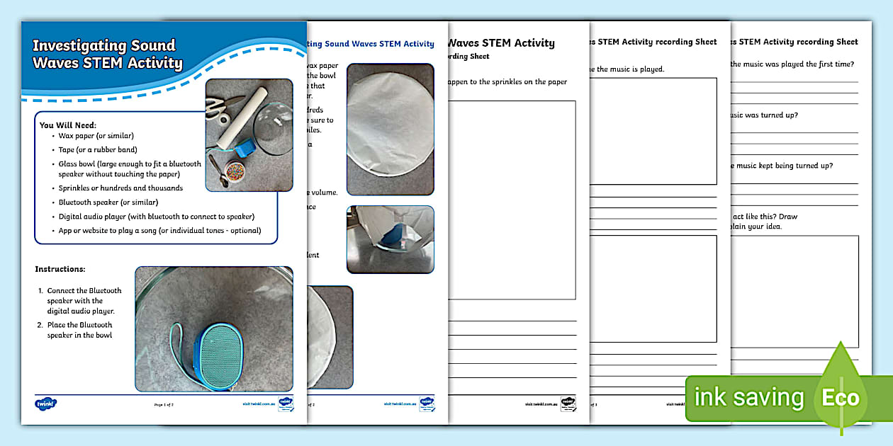 Investigating Sound Waves STEM Activity (teacher made)
