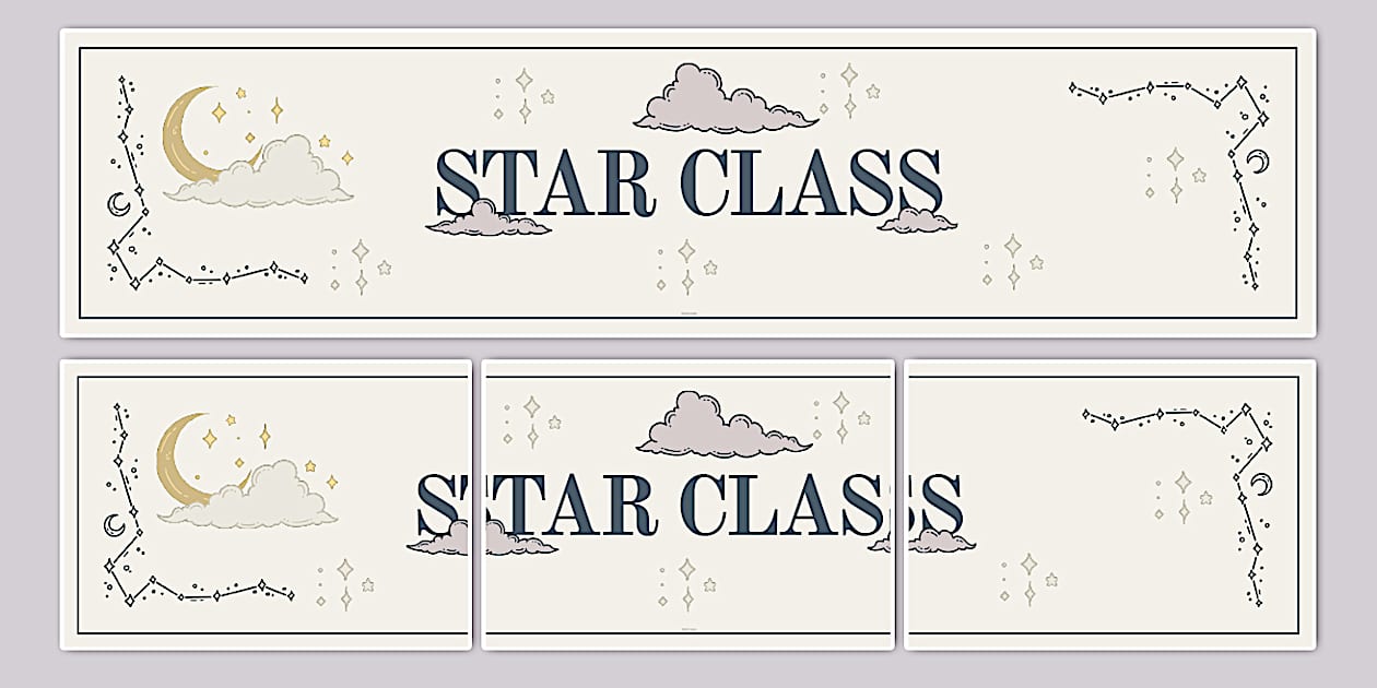 Celestial-Themed Star Class Display Banner (teacher made)