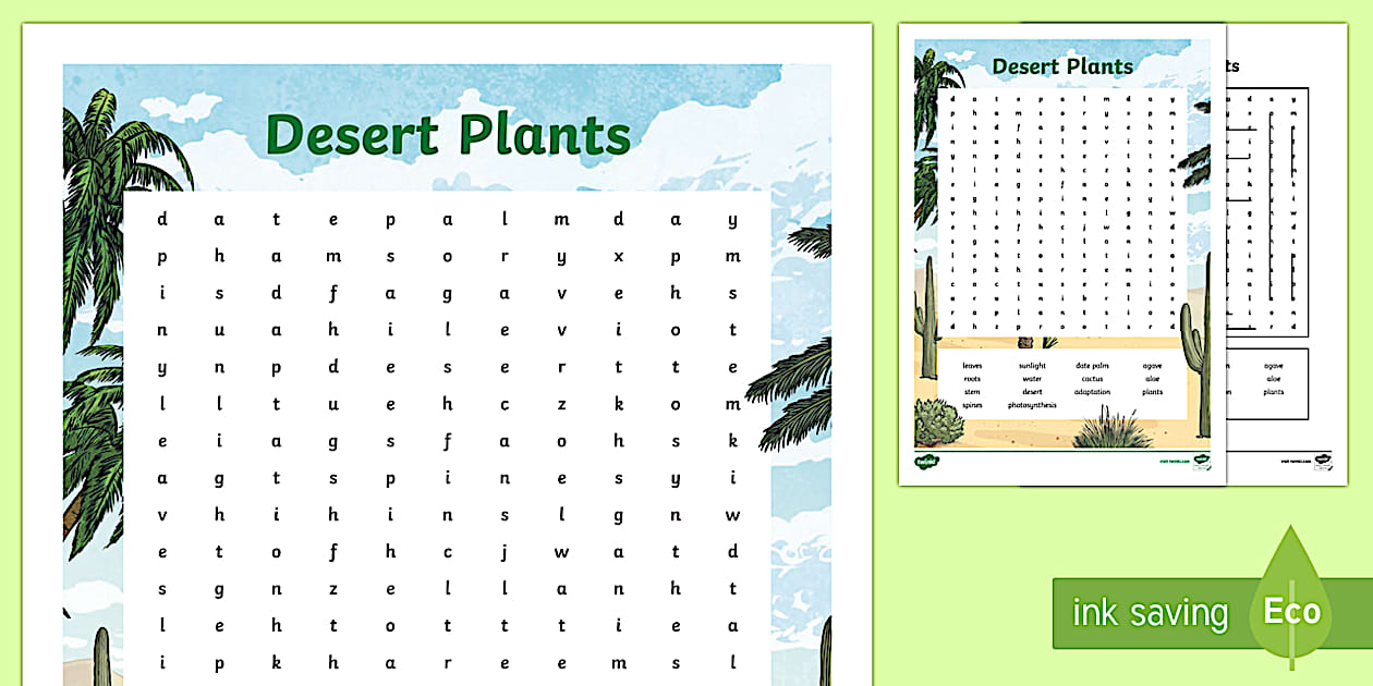 Desert Plants Word Search - Science & Plants KS2