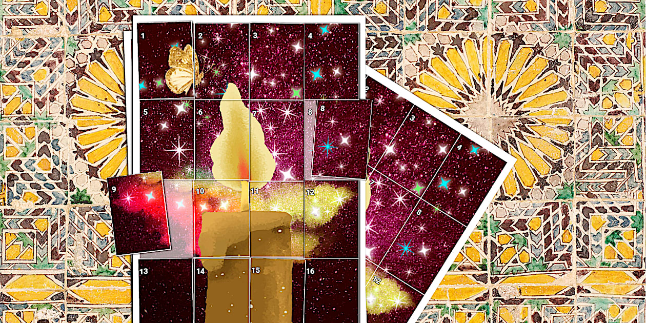 Make a Magic Candle - Enchanted House - Sticker Puzzle