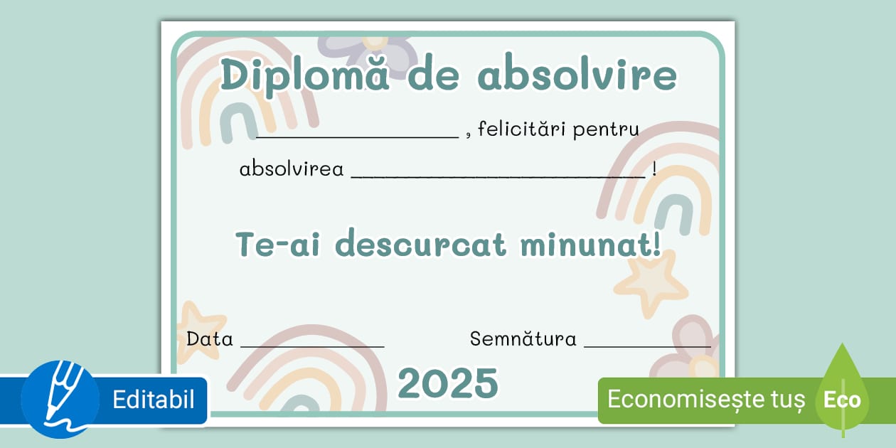 Absolvire – Diplomă (teacher made) - Twinkl