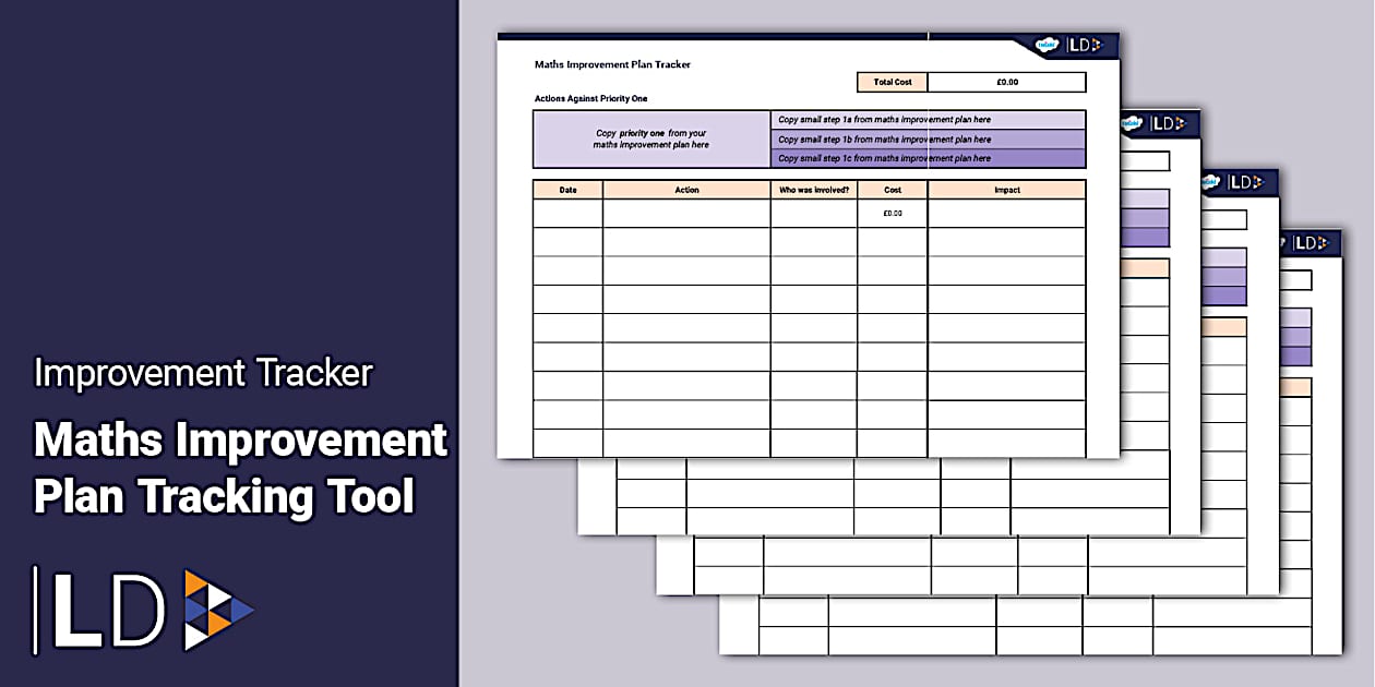 Maths Improvement Plan Tracking Tool (teacher made) - Twinkl