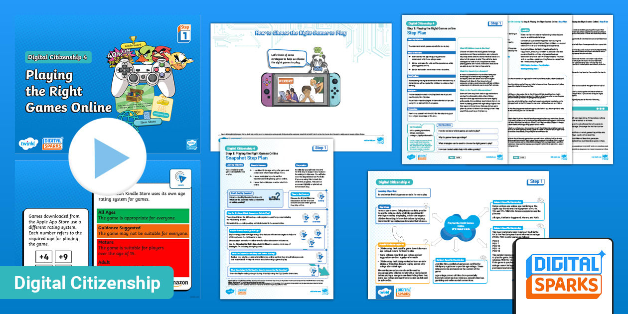 Digital Sparks: Digital Citizenship 4: Step 1 (Teacher-Made)
