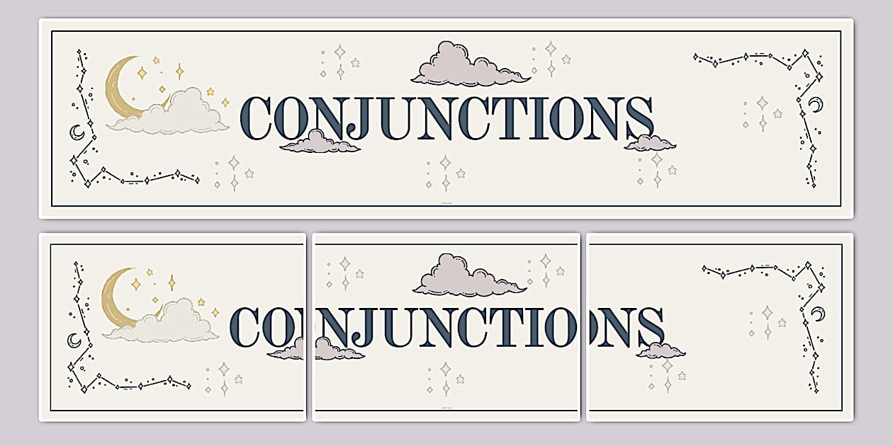 Celestial-Themed Conjunctions Display Banner (Teacher-Made)