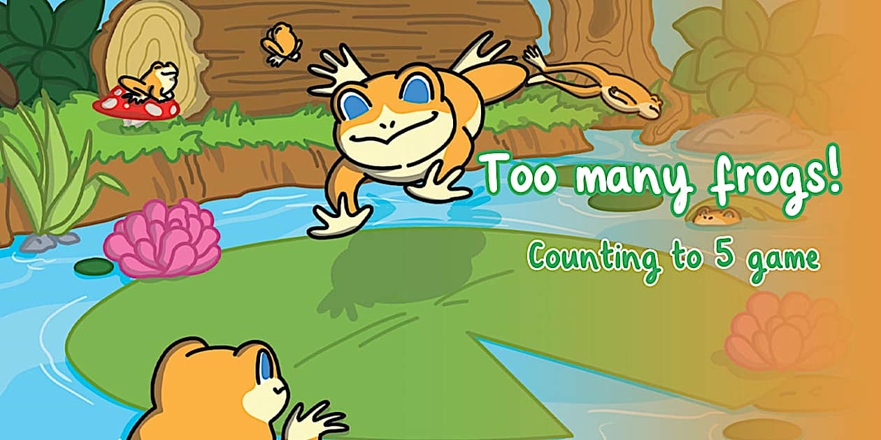 👉 Too Many Frogs: Interactive Counting To 5 Game - Twinkl