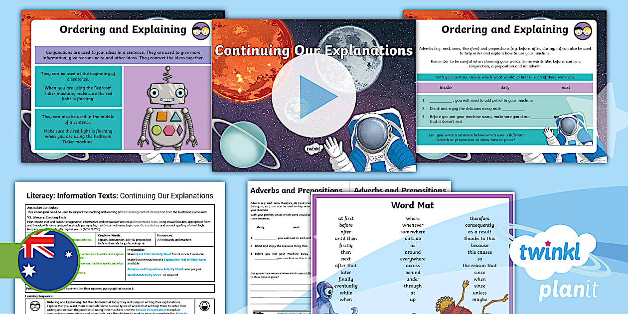 Year 3 Space The King of Space Information Texts Lesson 6