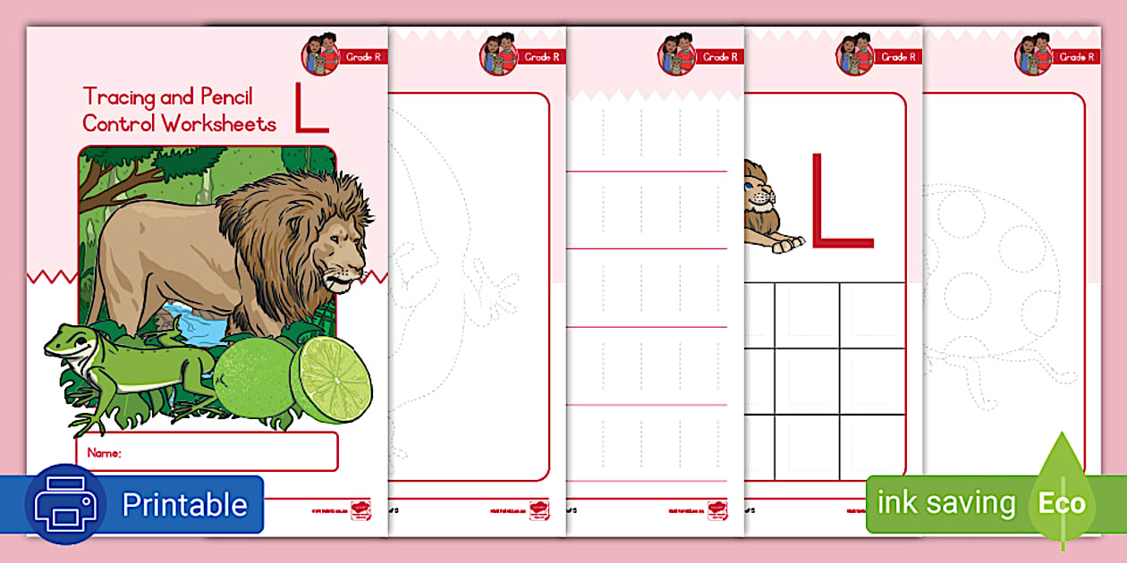 Gr. R Phonics Letter L Tracing and Pencil Control Worksheets