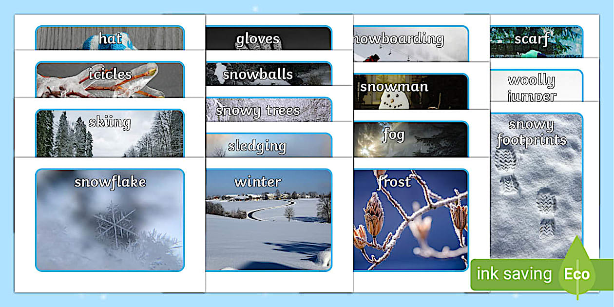 Editable Winter Display Photo Cut-Outs - Twinkl