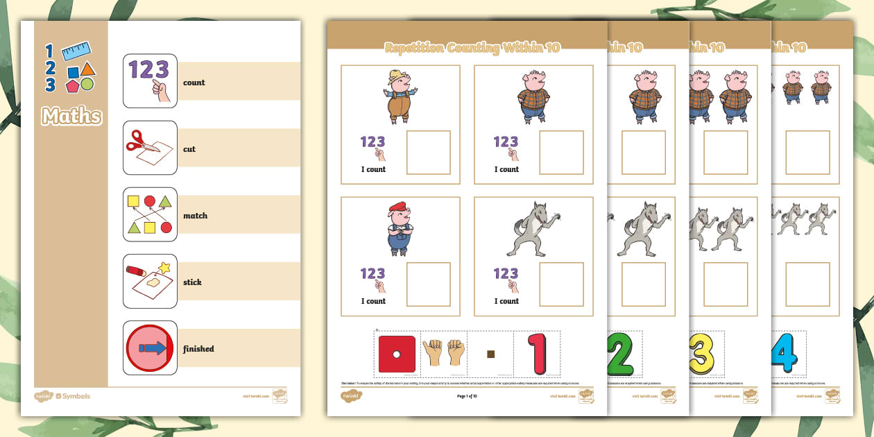 👉 * NEW * The Three Little Pigs Repetition Counting Within 10 - Twinkl