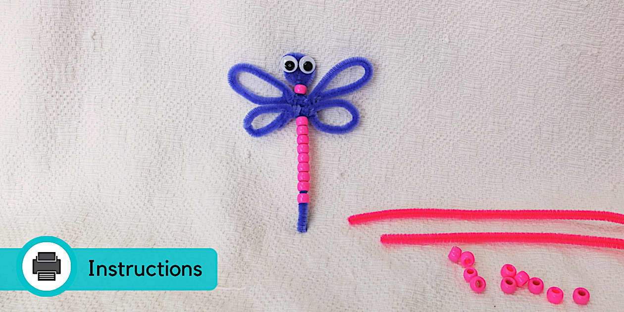 Pipe Cleaner Dragonfly | Summer Crafts (teacher made)