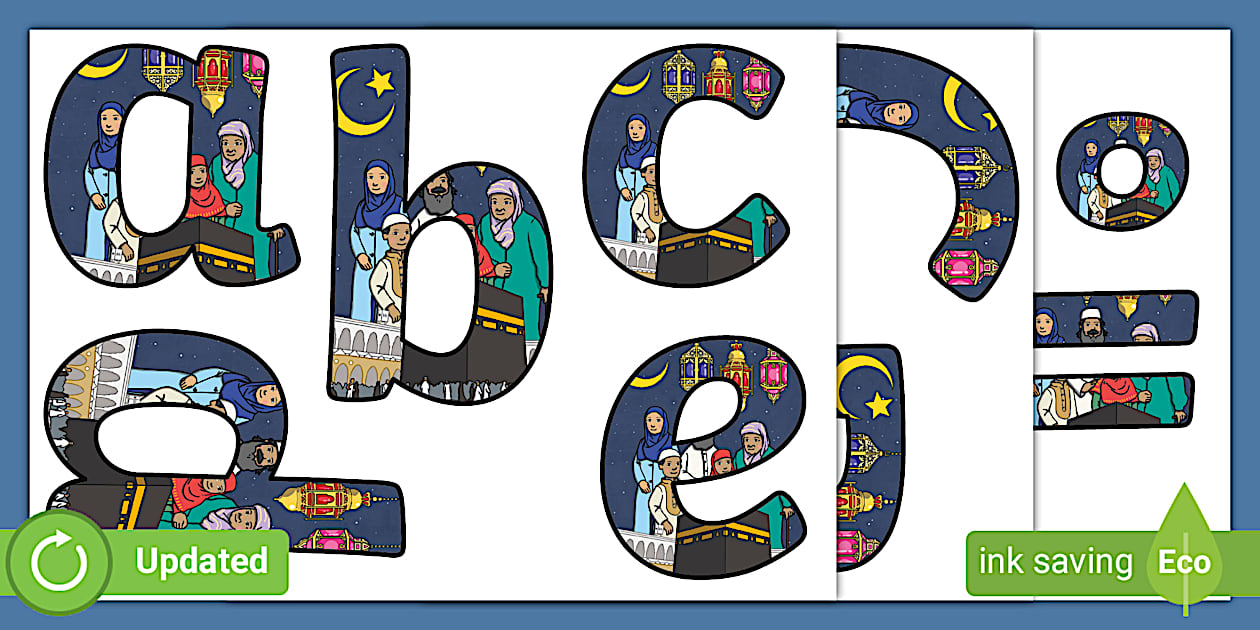 Islam Themed A4 Display Lettering (teacher made) - Twinkl