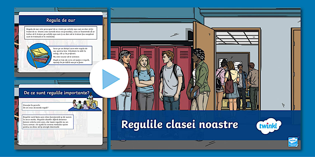 Stabilim împreună regulile clasei – PowerPoint gimnaziu