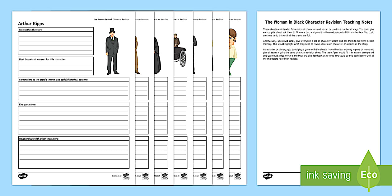 GCSE Character Worksheet / Worksheets (teacher made)