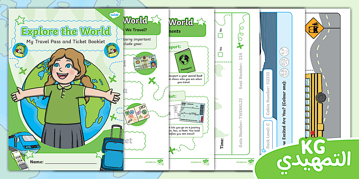 Explore the World: My Travel Pass and Ticket Booklet | EYFS ...