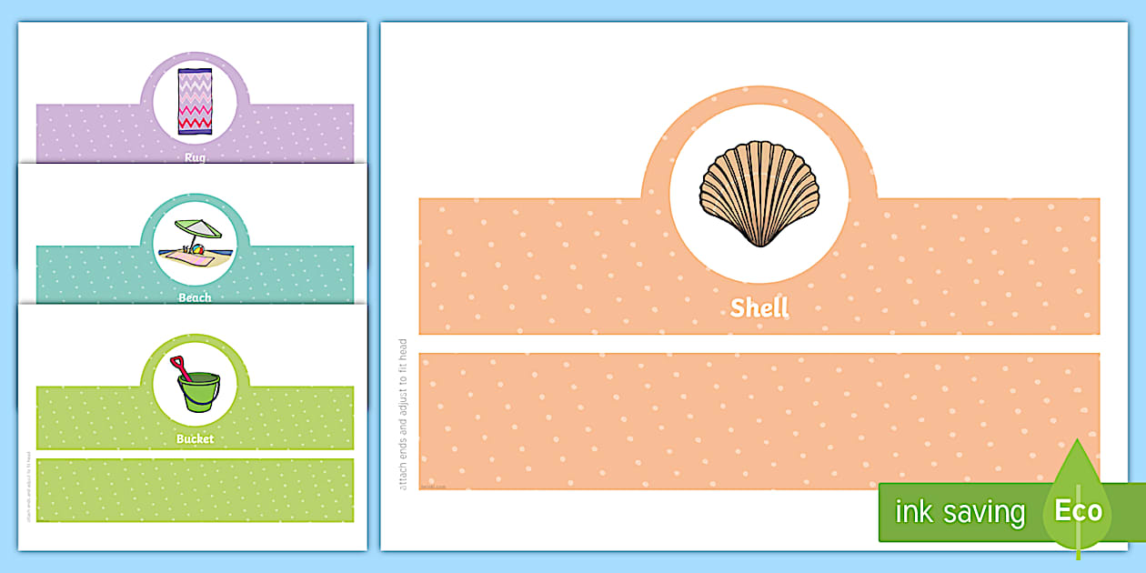 Beach Headband Oral Language Game