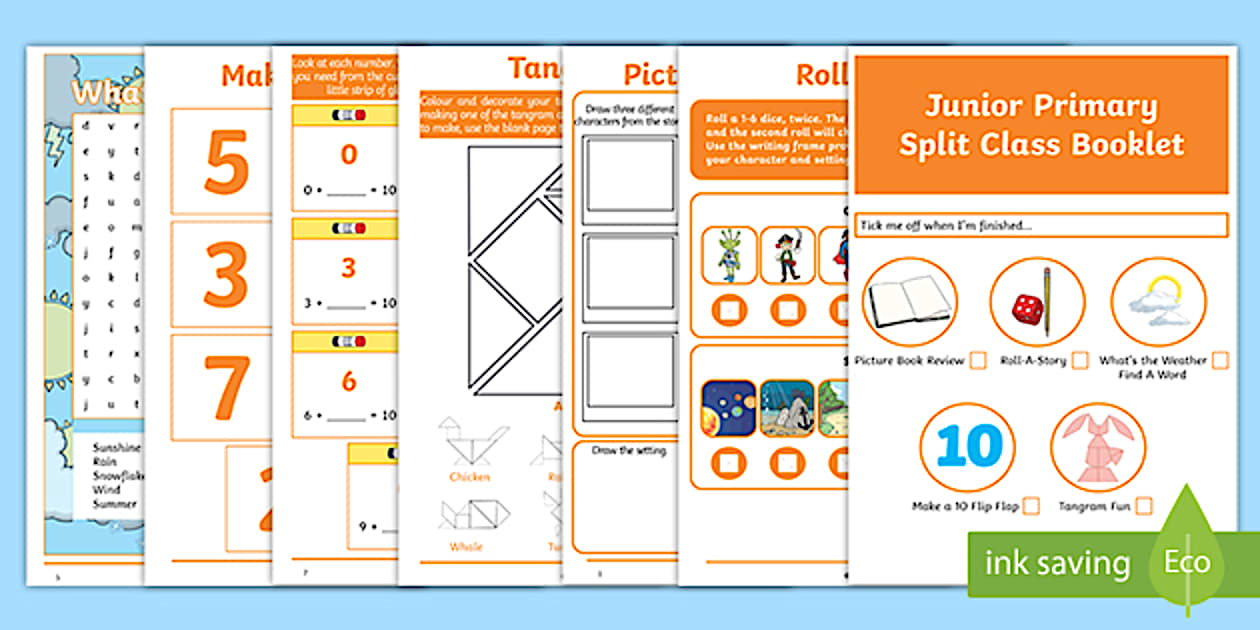 Split Class Booklet F-2 (teacher made) - Twinkl