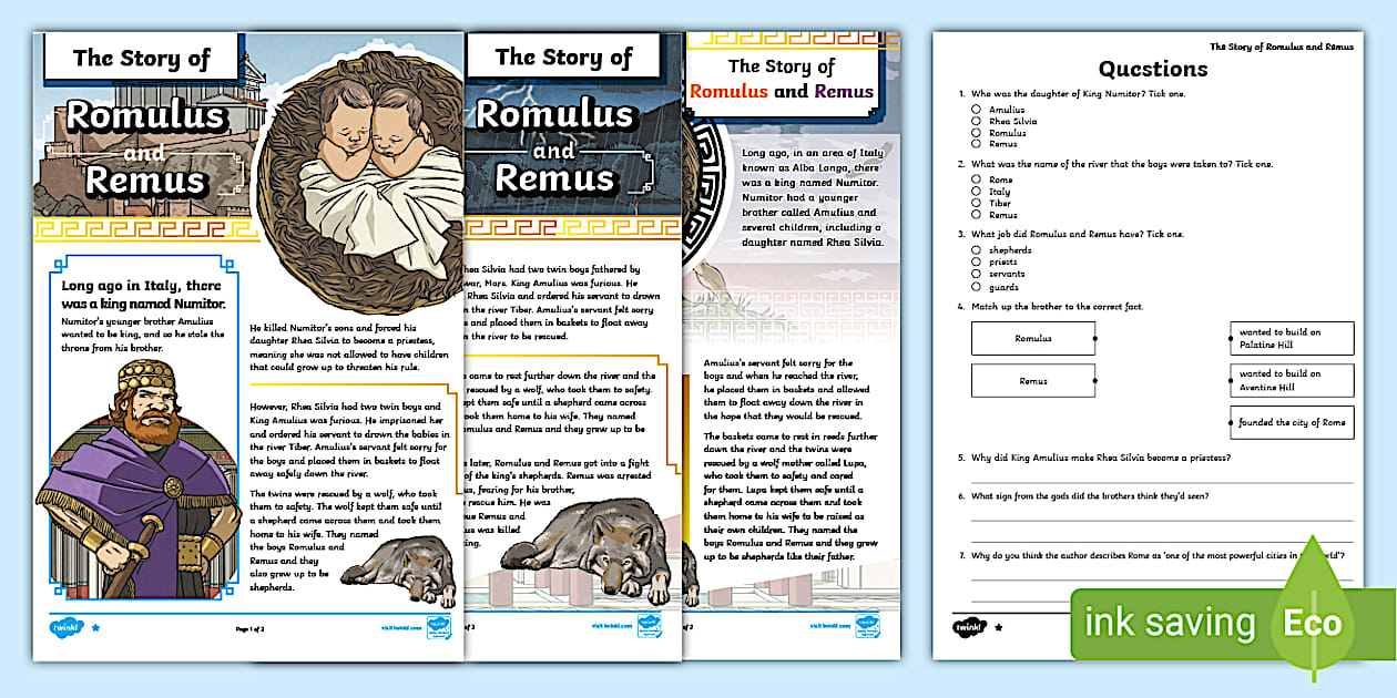 The Myth of the Founding of Rome – History – Twinkl