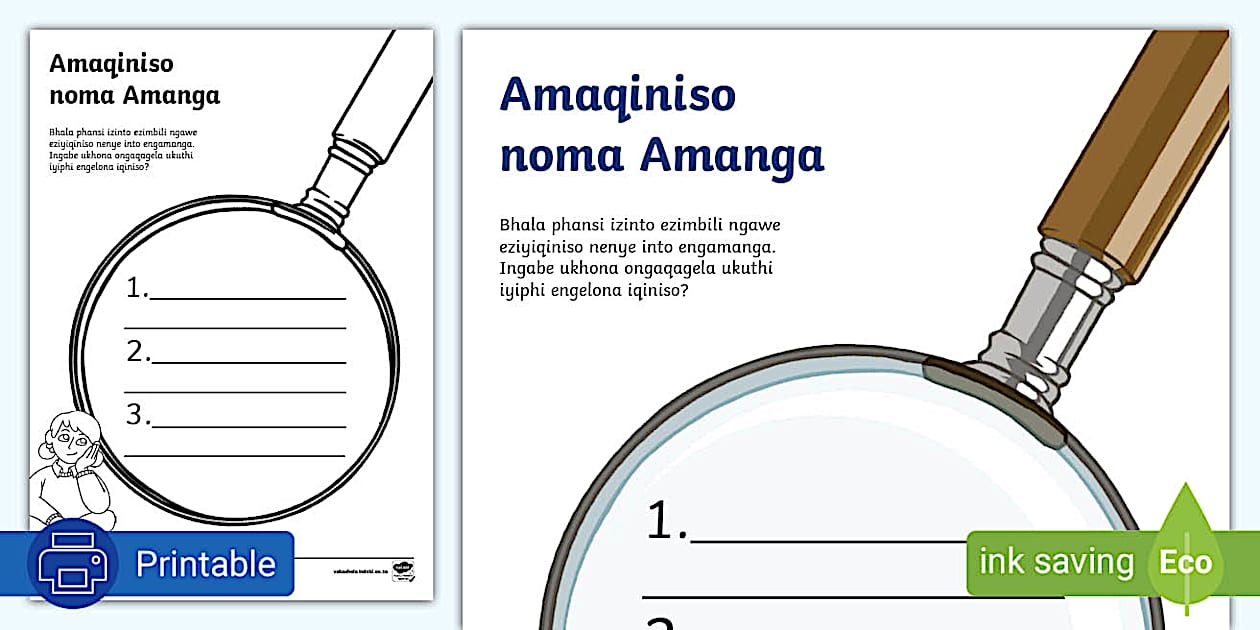 Two Truths and One Lie – Amaqiniso noma Amanga