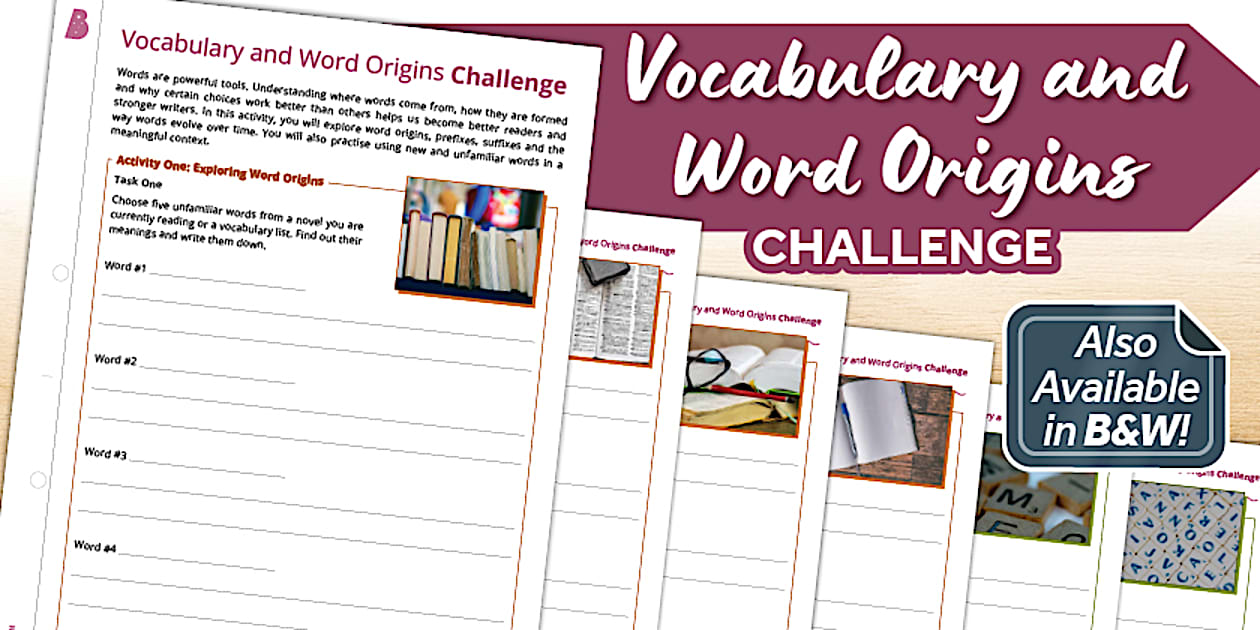 Vocabulary and Word Origins Challenge