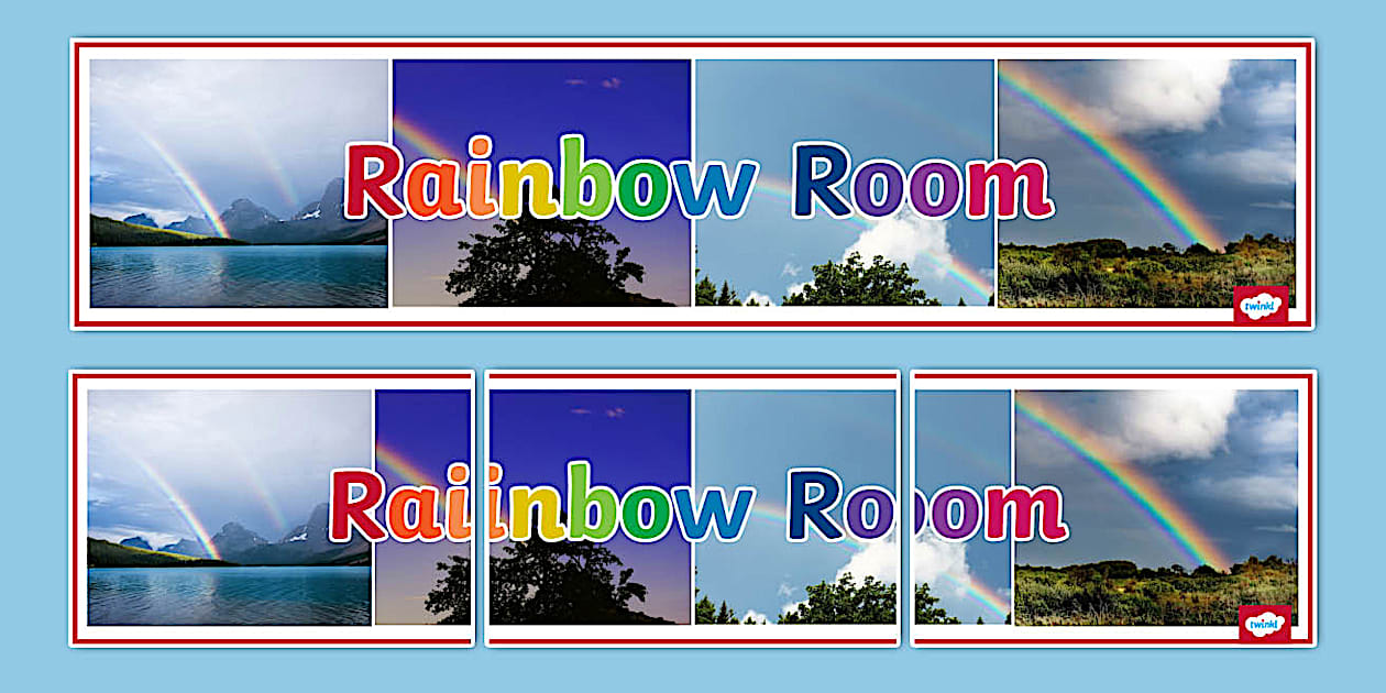 Rainbow Room Photo Display Banner (professor feito) - Twinkl
