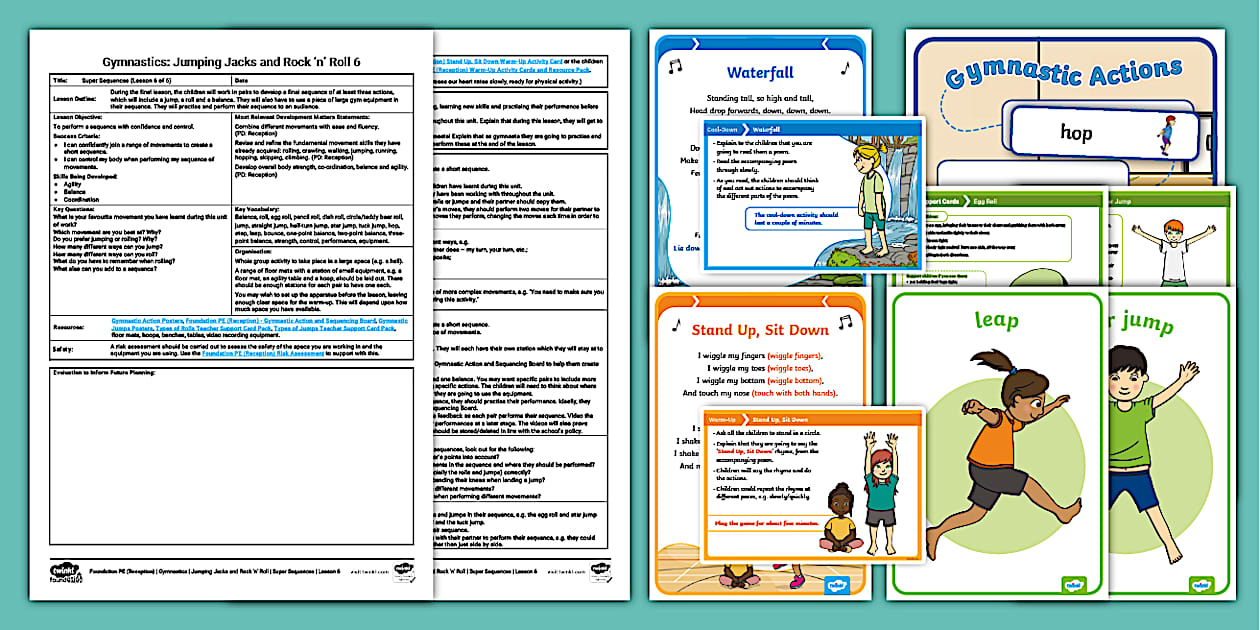 EYFS Gymnastics Jumping Jacks Lesson 6: Super Sequences