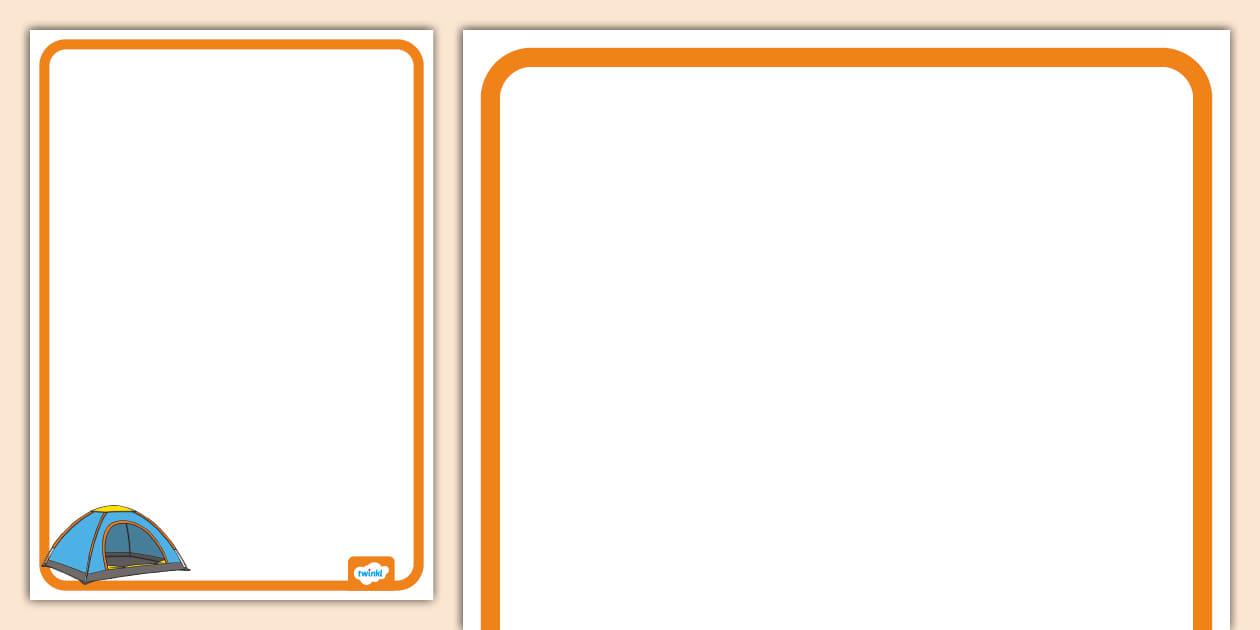 Simple Blank Tent Page Border | Save time planning | Twinkl