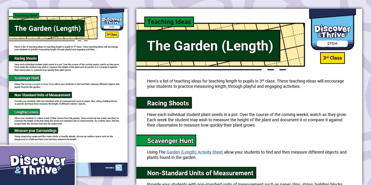 The Garden (Length) Teaching Ideas (l'enseignant a fait)
