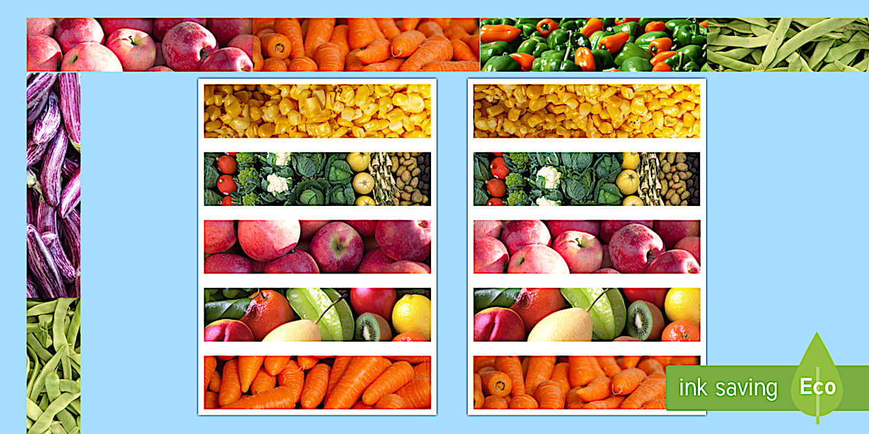 Healthy Eating Photo Display Borders (teacher made) - Twinkl