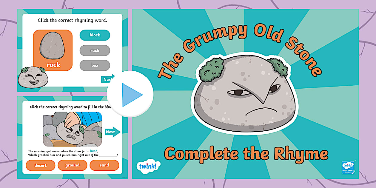 The Grumpy Old Stone: Complete the Rhyme PowerPoint Game